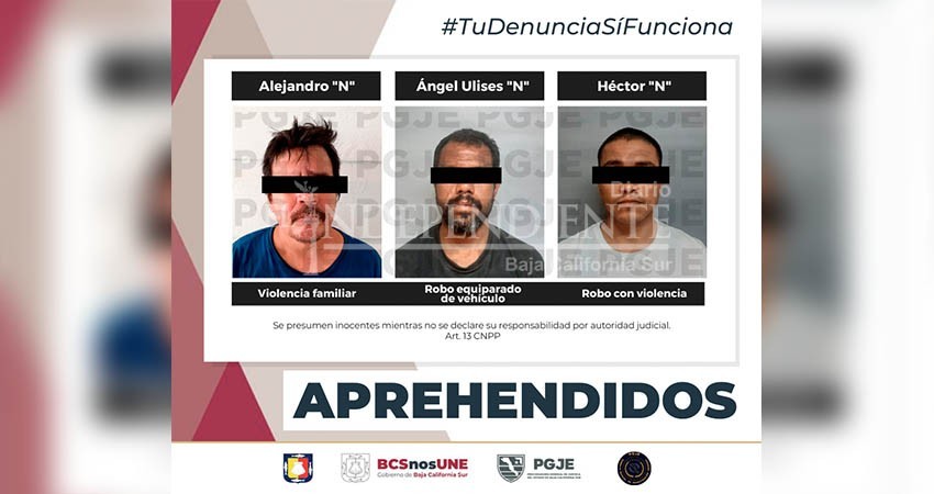 Fueron asegurados tres probables responsables de delitos en La Paz y ... Fueron asegurados tres probables responsables de delitos en La Paz y ...
